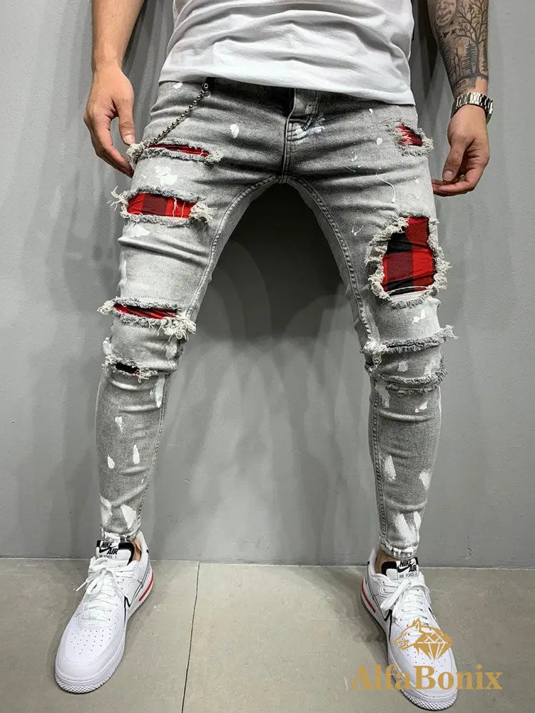 Calça Jeans Skinny Brian - Calça Skinny Masculina – Alfabonix
